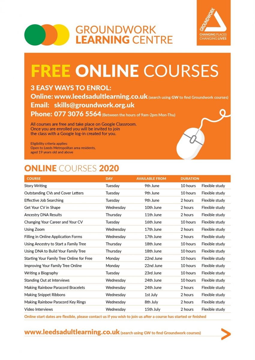 Free Courses Online | Groundwork Learning Centre