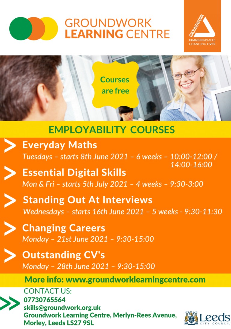 EMPLOYABILITY COURSES JUNE-JULY 2021 | Groundwork Learning Centre