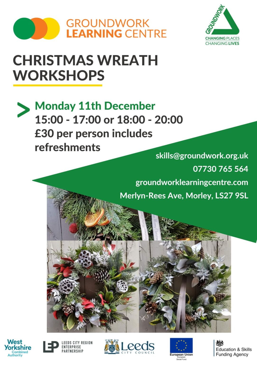 Christmas Wreath Workshop | Groundwork Learning Centre
